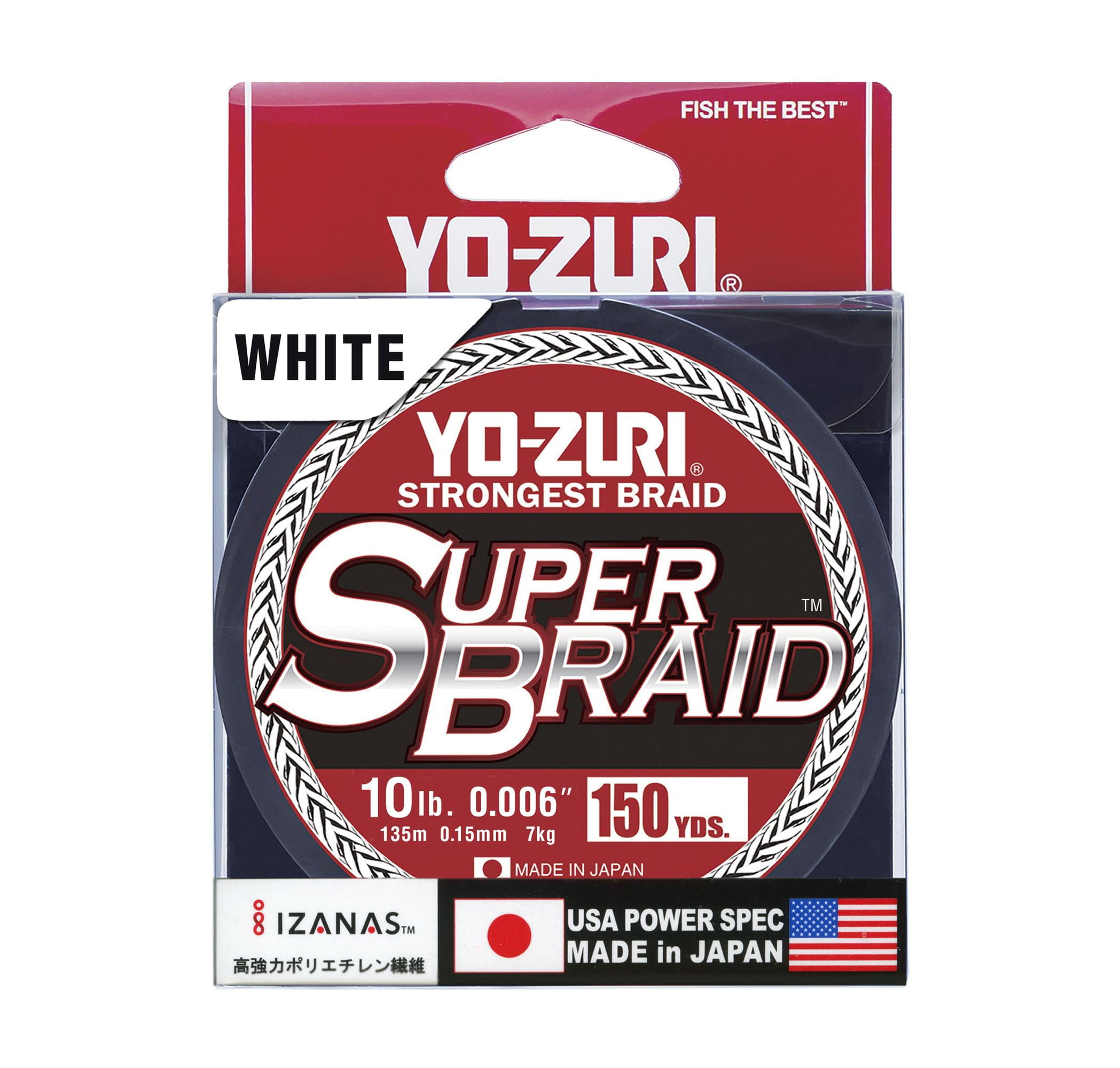Yo-Zuri Super Braid Braided Fishing Line 10lb 150yd White - Walmart.com