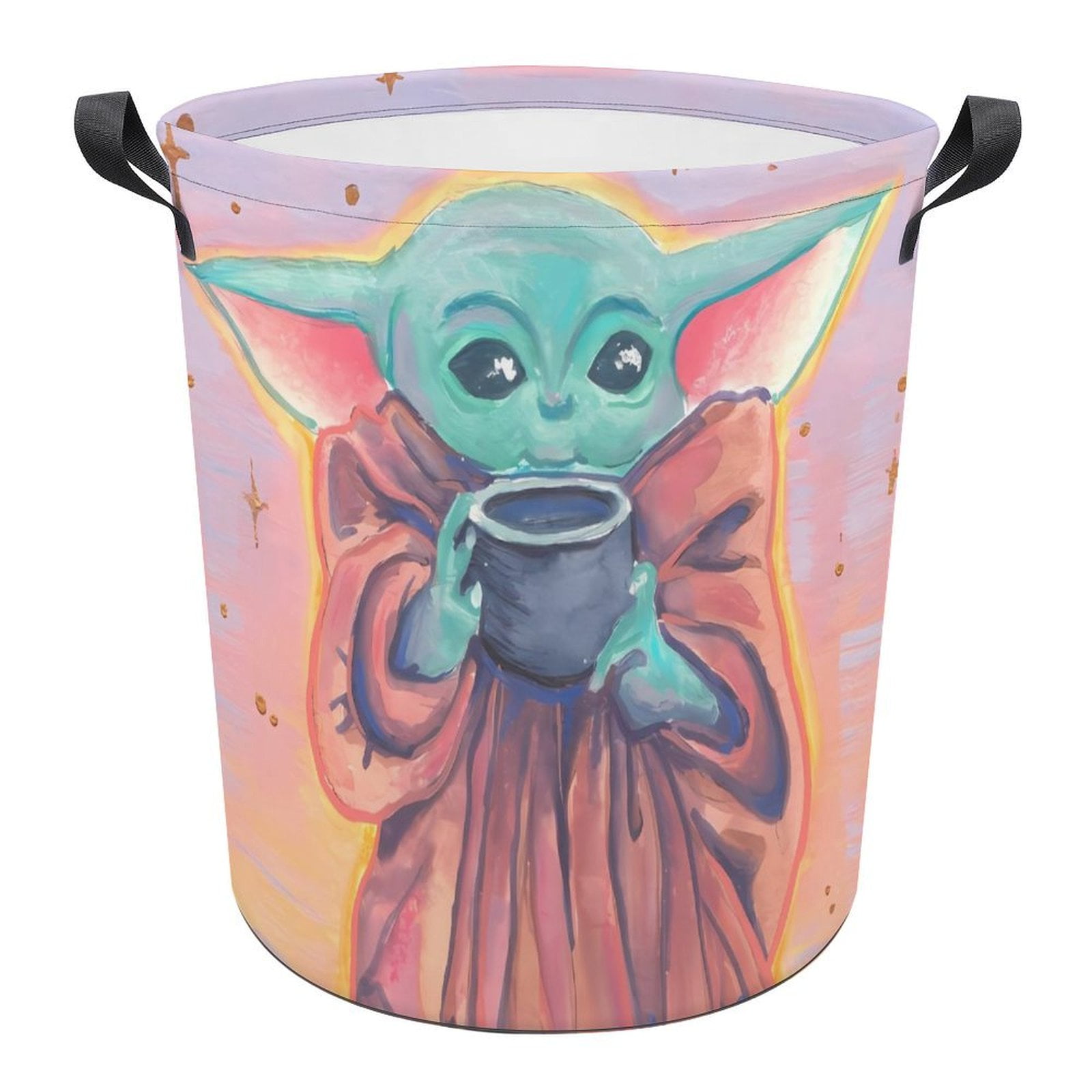 Yo-da Laundry Hamper, Round Collapsible Hamper Laundry Basket with ...