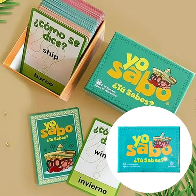 Yo-sabo Family-Friendly Card Game: Fun Challenges, Spanish Trivia ...