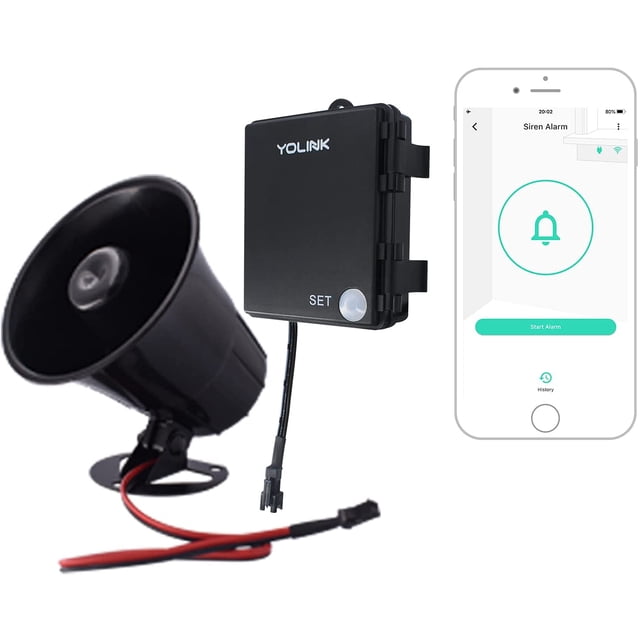 YoLink Outdoor Security Siren & Smart Alarm Controller Kit - Loud 110 ...
