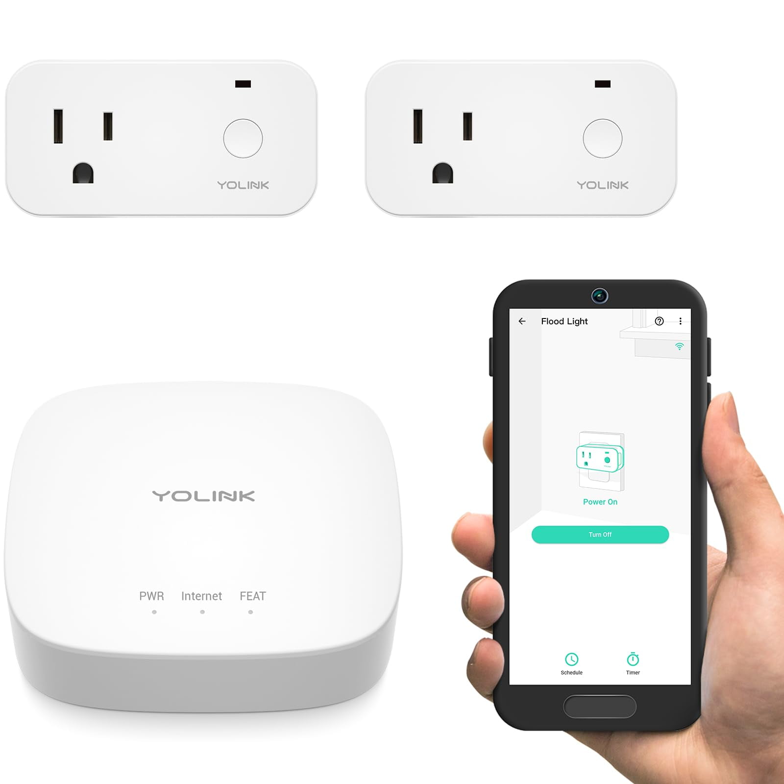 YoLink Smart Home Starter Kit: Smart Plugs with Energy Monitoring & Hub ...