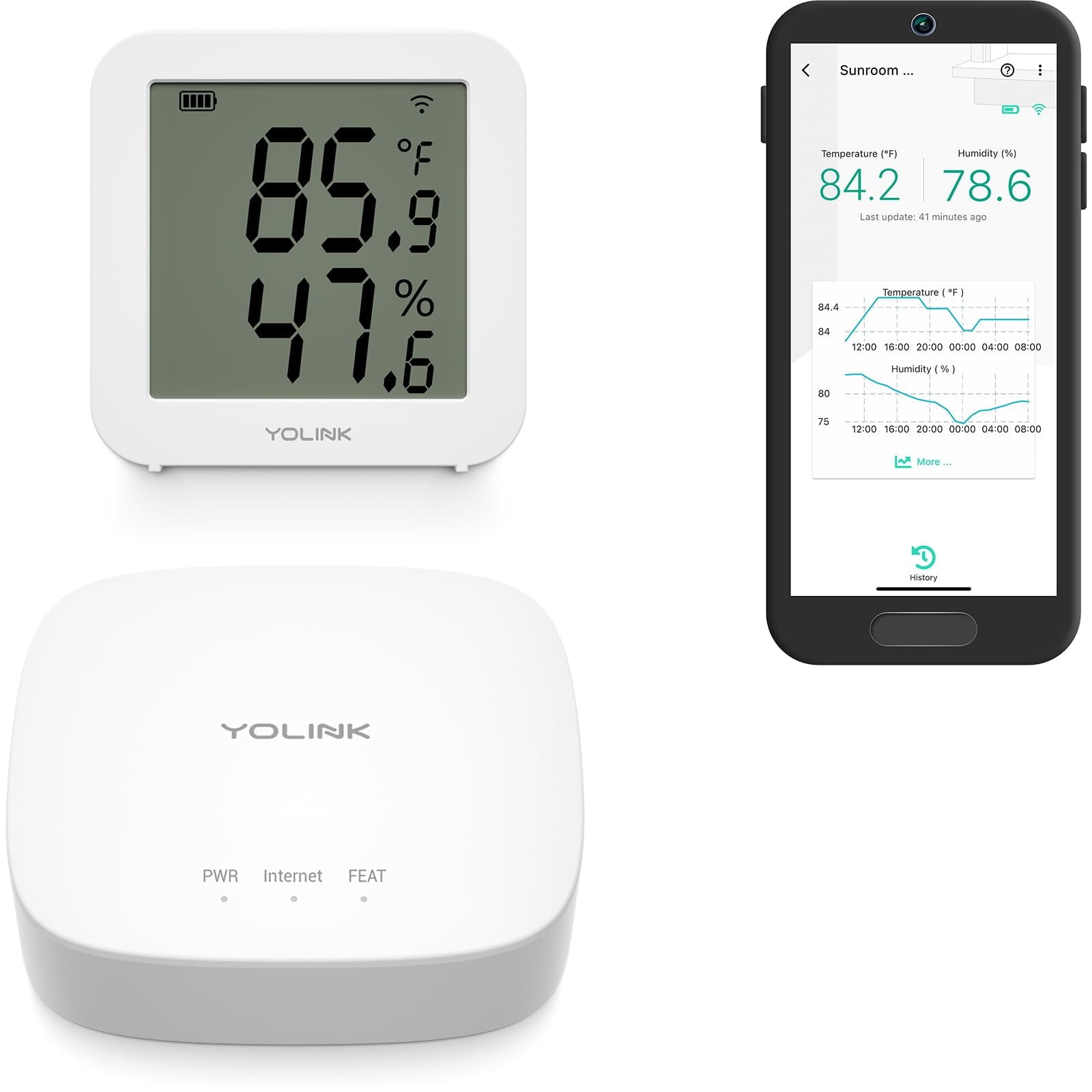 YoLink X3 version Temperature & Humidity Sensor, Supports App Real-Time ...