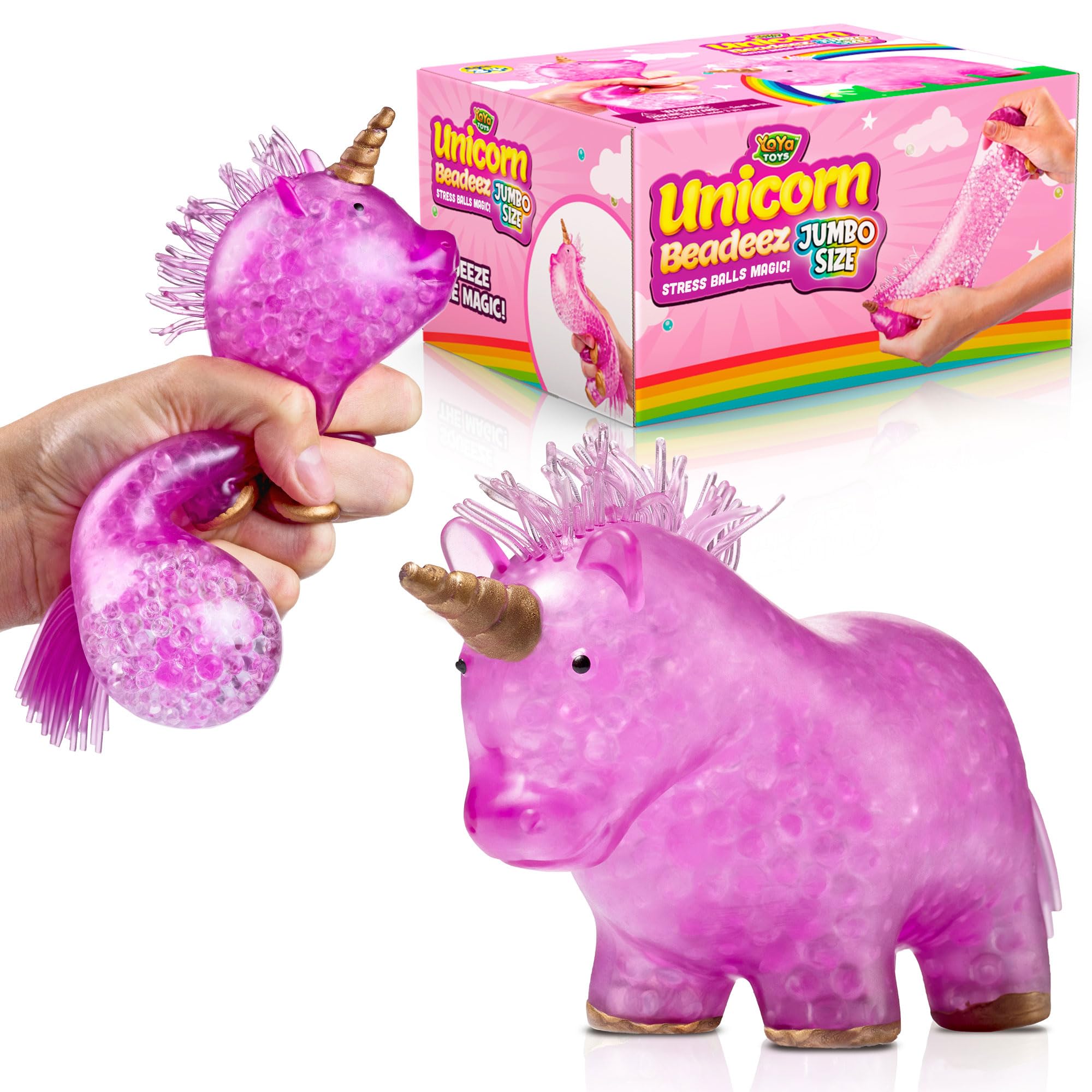 YoYa Toys Jumbo Unicorn Fidget Toy Stress Ball - Colorful Soft Balls ...