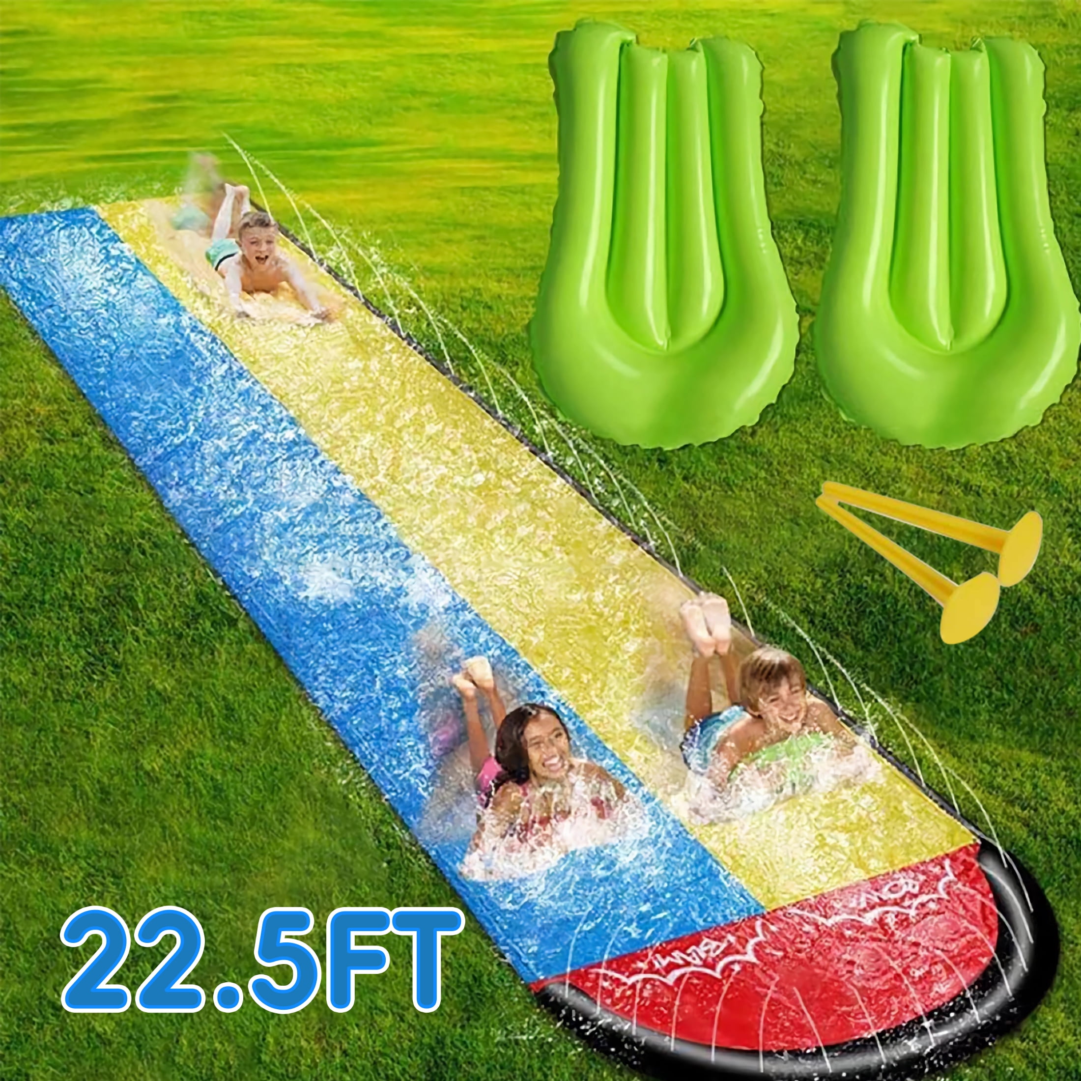 Free Shipping! YoYfun 22.5ft x 4.6ft Double Water Slide for Adult Kids ...