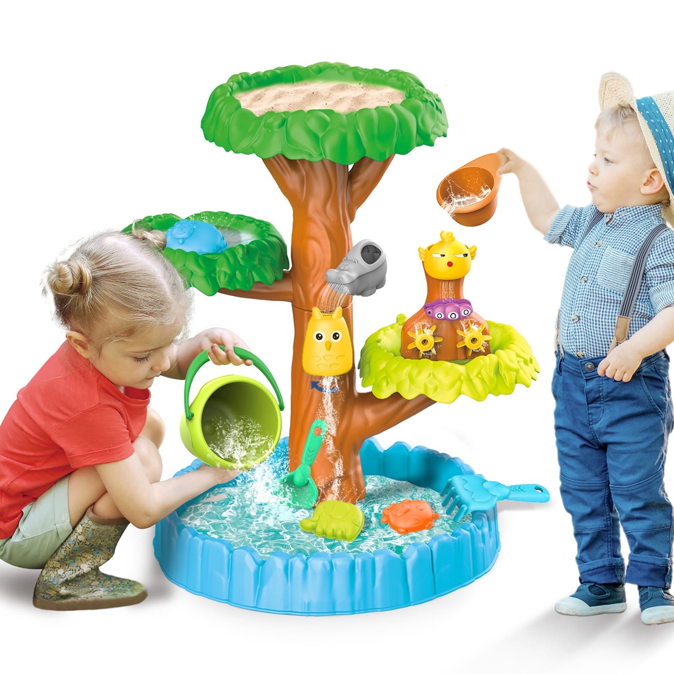 Sand Water Table for Toddlers, Sand and Water Play Tree, Summer ...