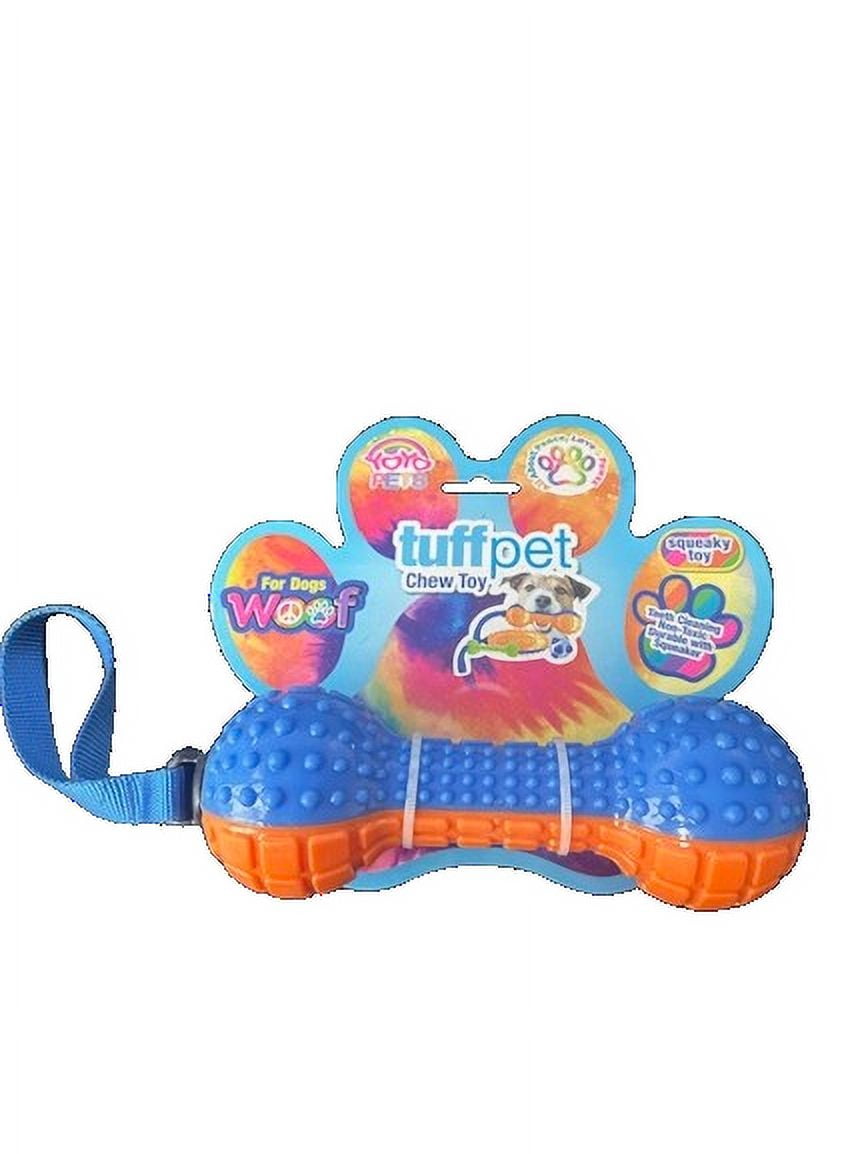 YoYo Pets tuffpet Chew Toy (Orange/Blue Bone) - For Dogs - Walmart.com