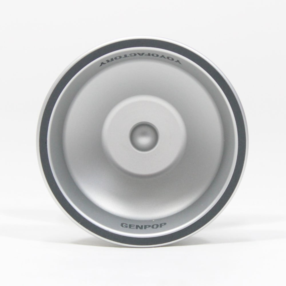 YoYoFactory GenPop Yo-Yo - Wide 7068 Aluminum Monometal YoYo (Silver w/Black) - Walmart.com