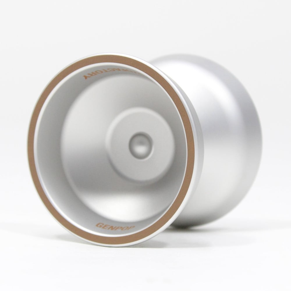 YoYoFactory GenPop Yo-Yo - Wide 7068 Aluminum Monometal YoYo (Silver w ...