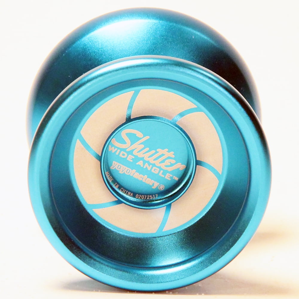 YoYoFactory Wide Angle Shutter Yo-Yo Blasted Aluminum Finish (Aqua ...