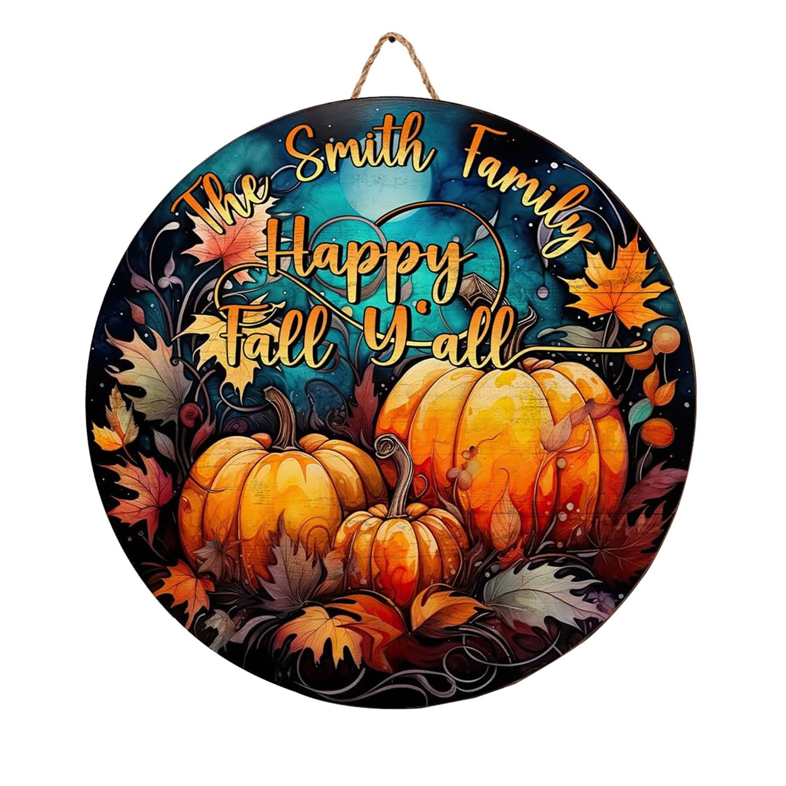 YoaNJYGR Family Room Wall Pictures Fun Pumpkin Signs Decorate The Round ...