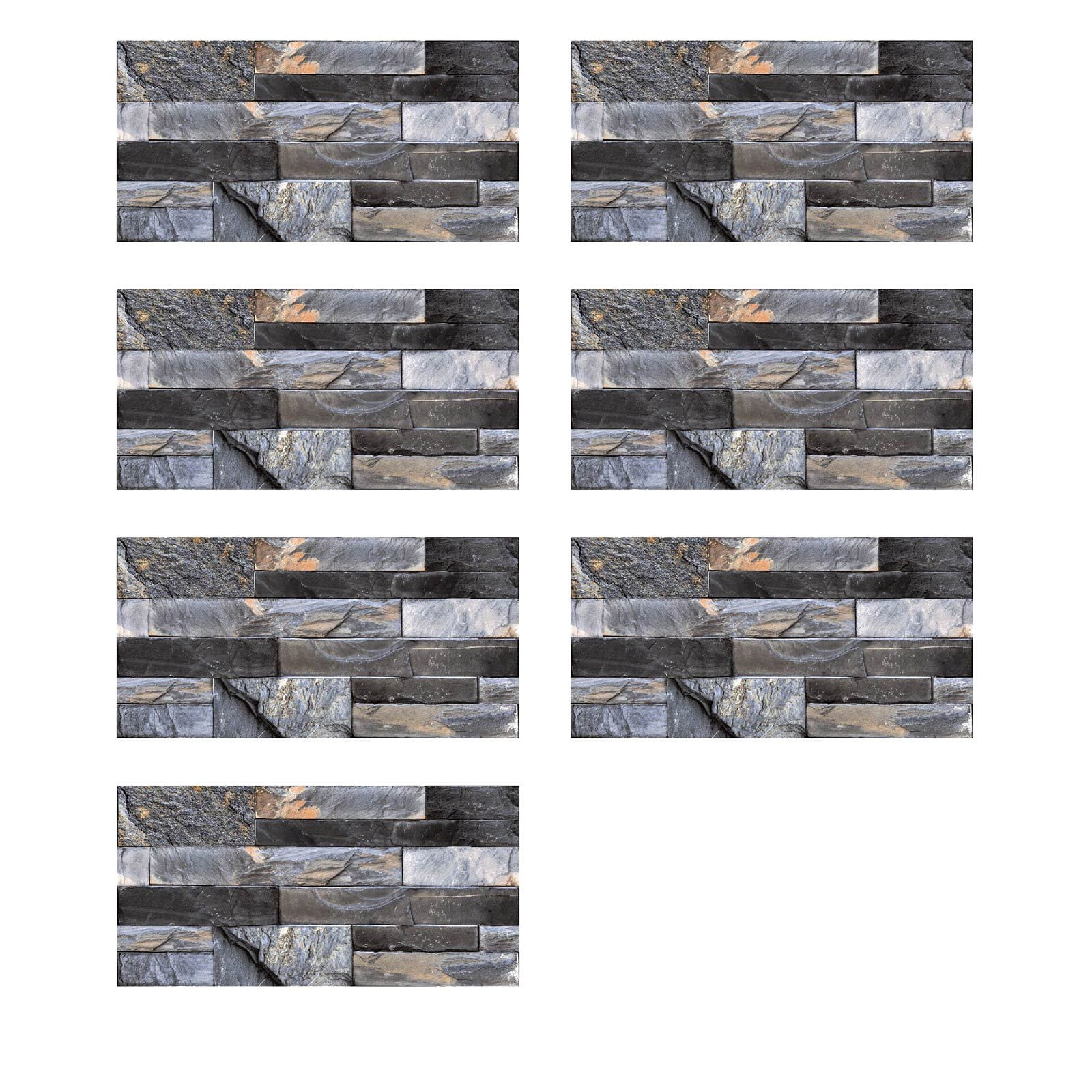 YoaNJYGR Western Stickers Rough Textured Brick Style Hard Edged Tile ...