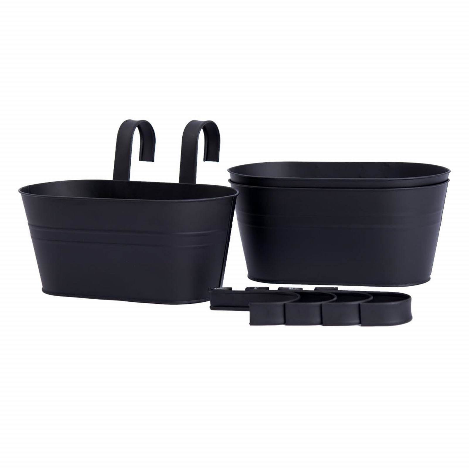 Yoaney Flower Pots Clearance, Metal Hanging Flower Pots for Fence ...