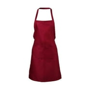 Mainstays Chef Kitchen Apron, 28" x 32" Coffee Cotton Bib Apron with ...