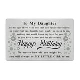 Yobent Daughter Birthday Wallet Card, Engraved Stainless Steel Keepsake ...