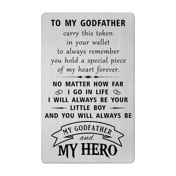 Yobent Godfather Gift from Godson, Godfather Wallet Card, Godfather ...
