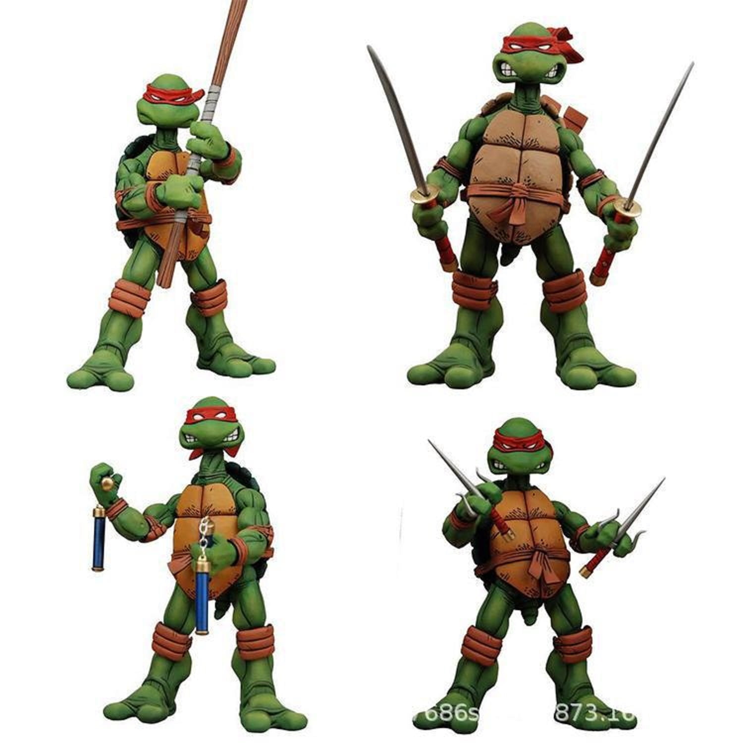 Njube Turtles 4 models 1 Set of 7 " Touching Birthday Present (Red ...