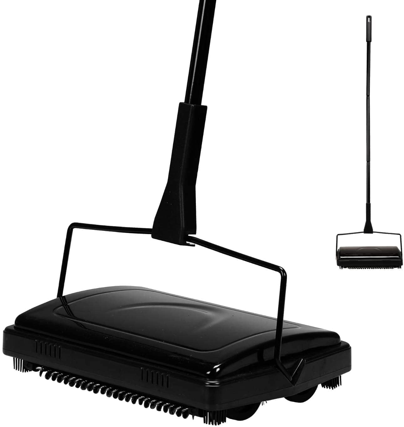 YOCADA, Carpet Sweeper, for Low Carpets Rugs Pet Hair Scraps, Black ...
