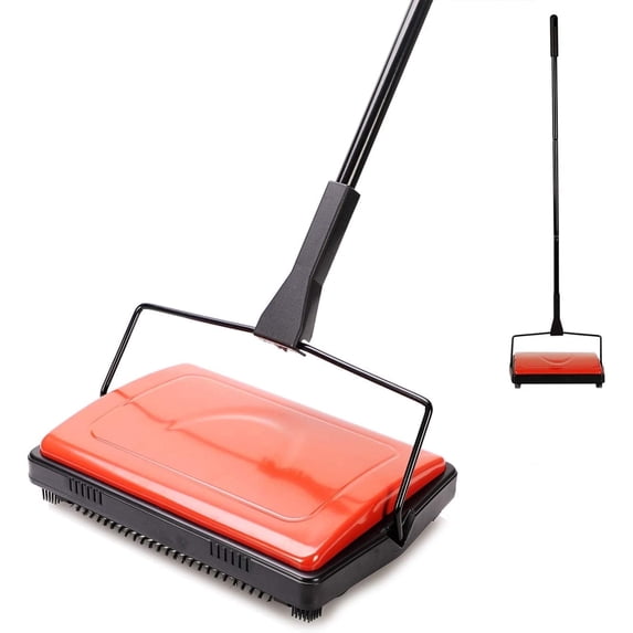 YOCADA Carpet Sweeper Cleaner, Lightweight Manual Floor Sweeper for Pet ...