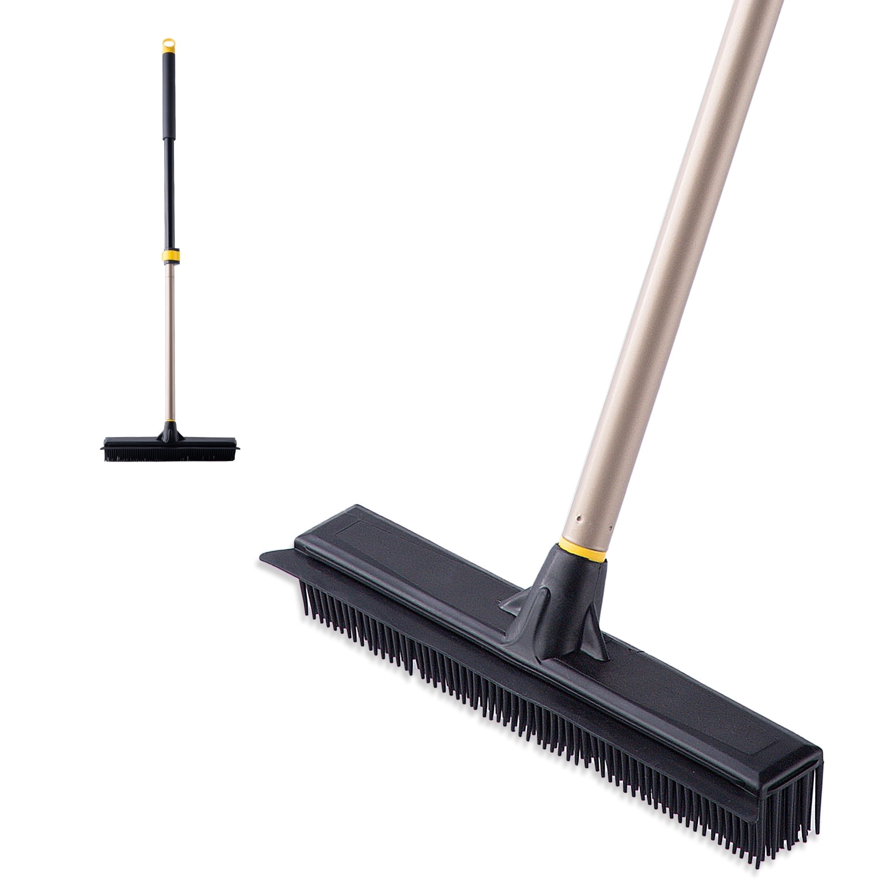 Yocada Rubber Broom for Indoor and Outdoor, Household Use, All Purpose ...