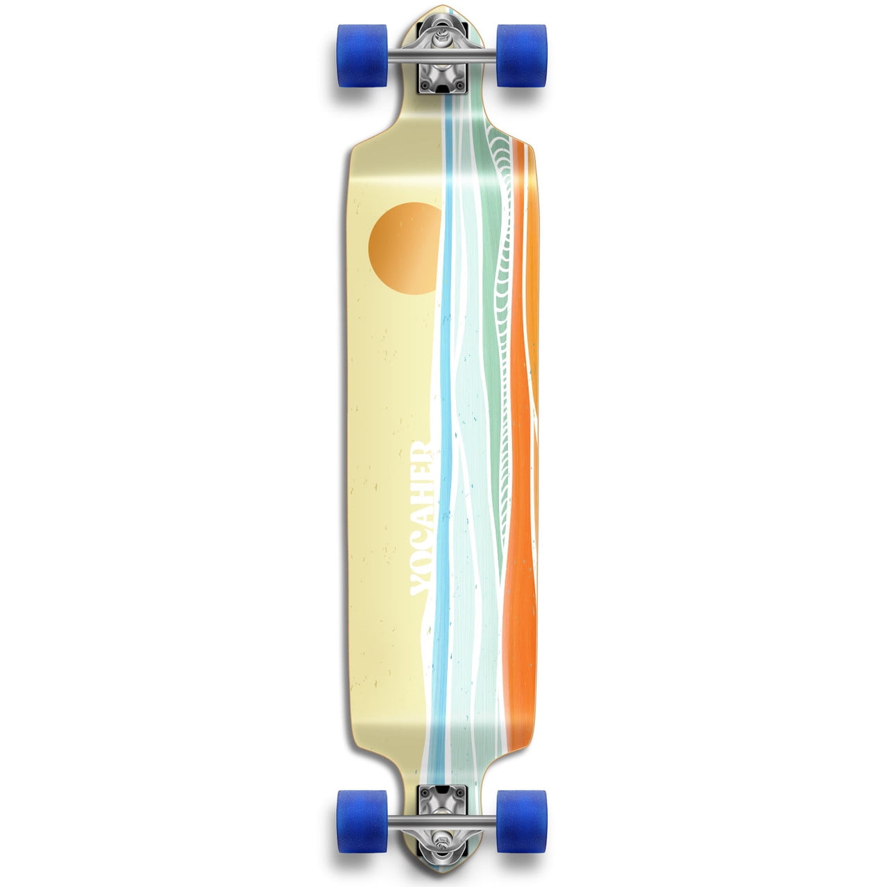 Yocaher Drop Down Longboard Complete - Horizon Day - Walmart.com