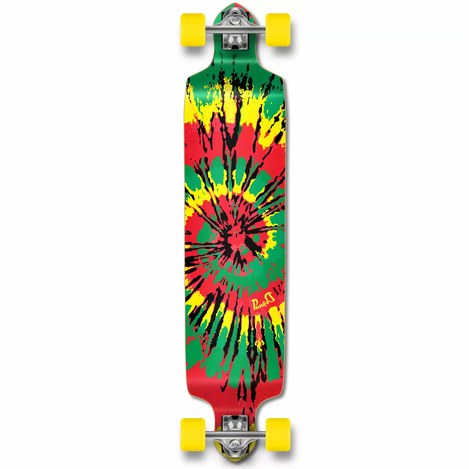 Yocaher Drop Down Longboard Complete - Tiedye Rasta - Walmart.com