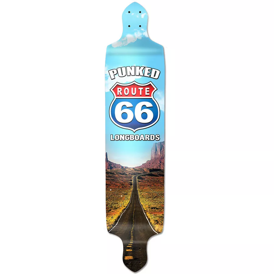 Yocaher Drop Down Longboard Deck - Route 66 Series - The Run (DECK ONLY ...