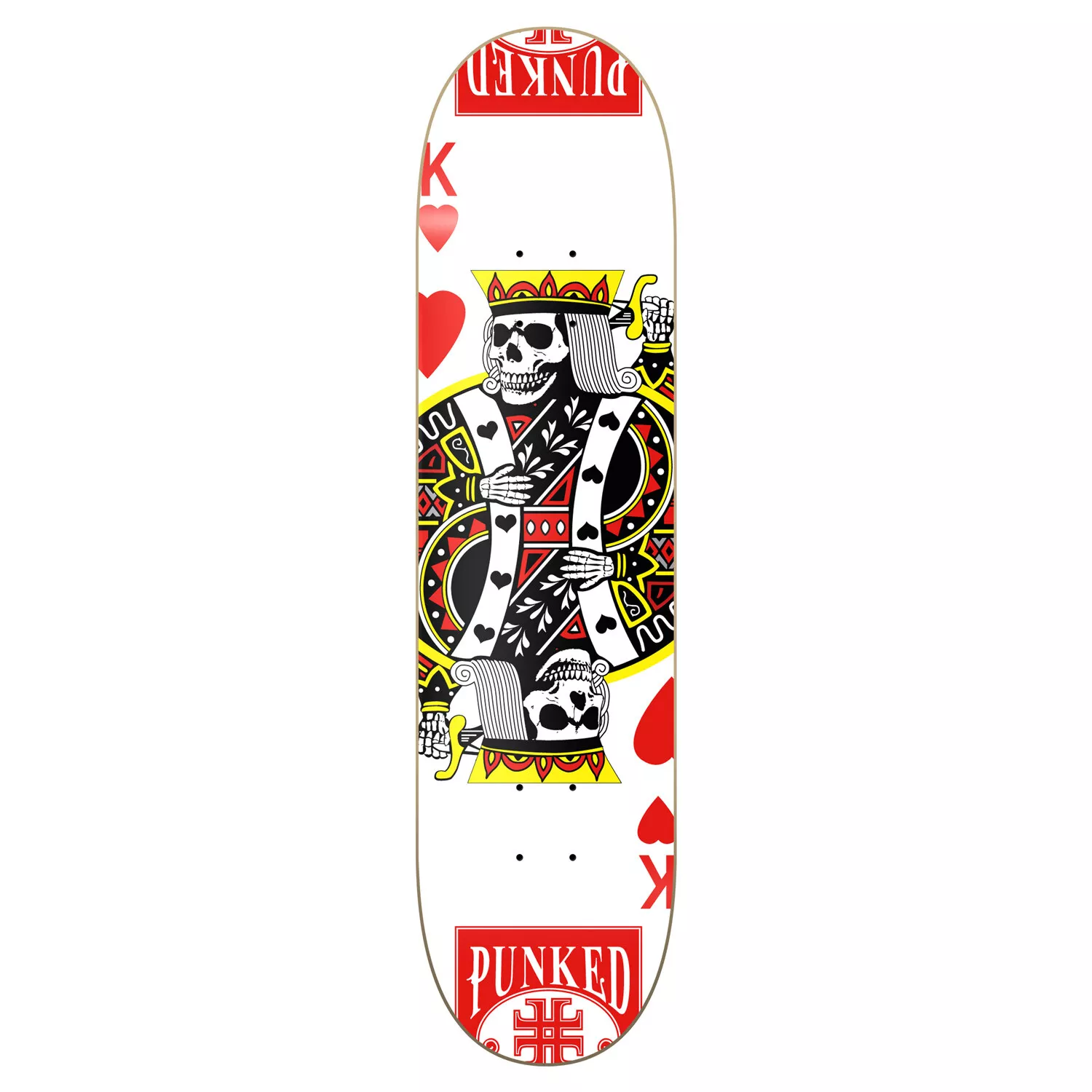 Yocaher Graphic King of Hearts Skateboard Deck (7.5 inch) DECK ONLY ...