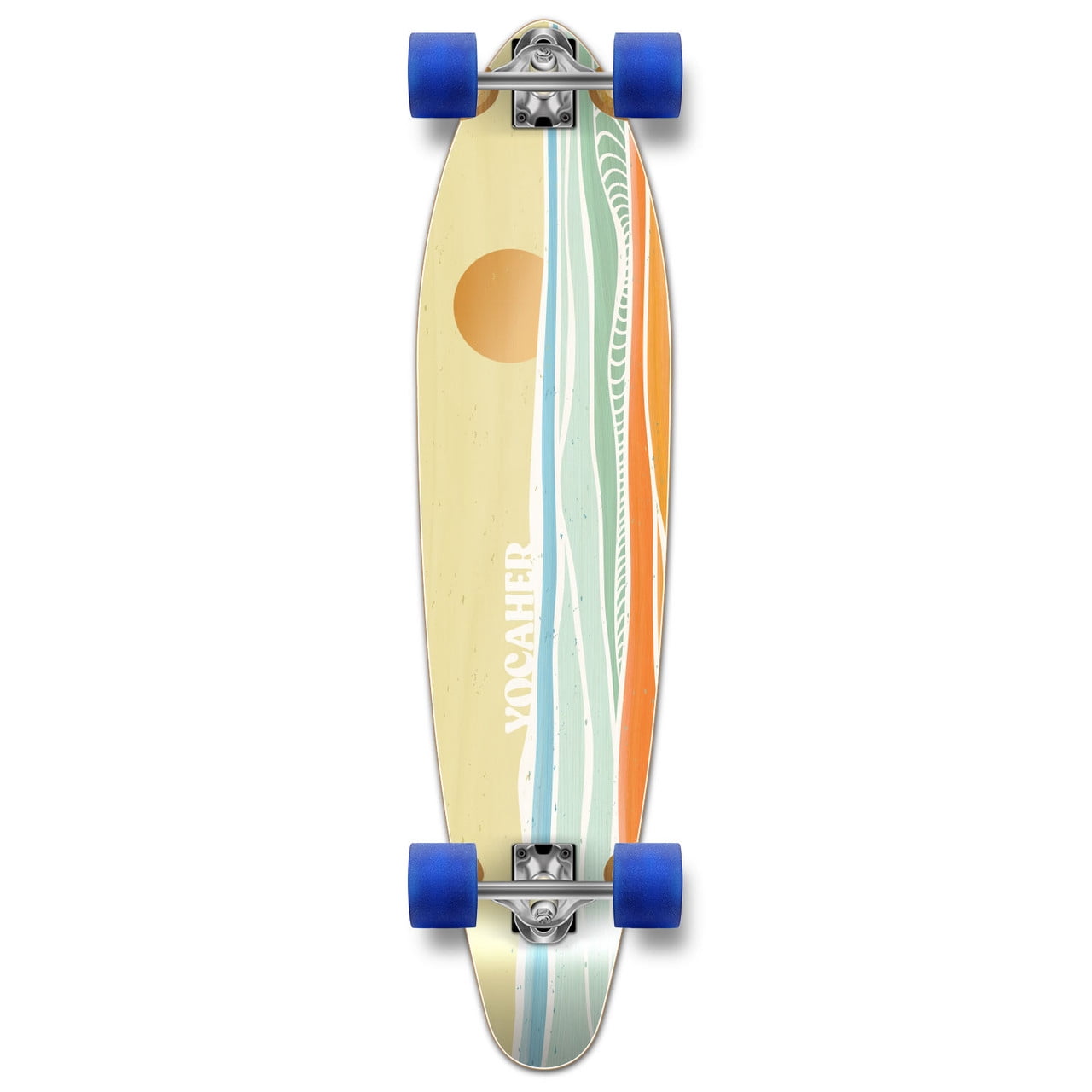Yocaher Kicktail Longboard Complete - Horizon Day - Walmart.com