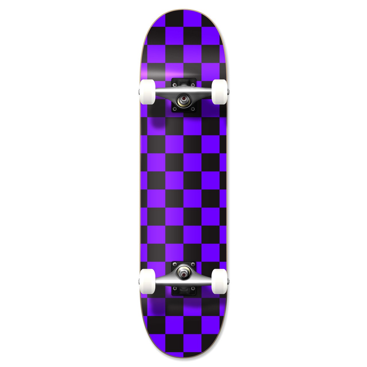 PRO Skateboard Complete Pre-Built CHECKER PATTERN 7.75 in Black/White ...