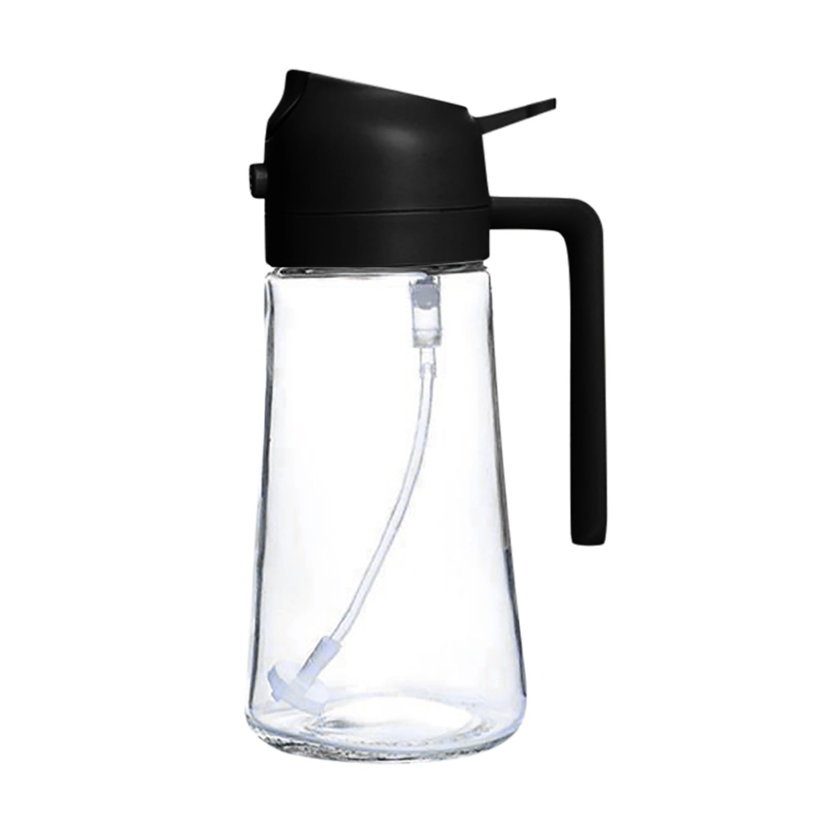 YocbzLife 2-in-1 Glass Oil Spray Pot - Black, Leak-Resistant, Automatic ...