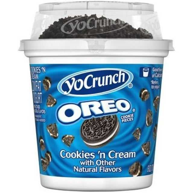 YoCrunch Low Fat Vanilla Yogurt with Oreo Cookies N Cream, 6oz - 12 ...