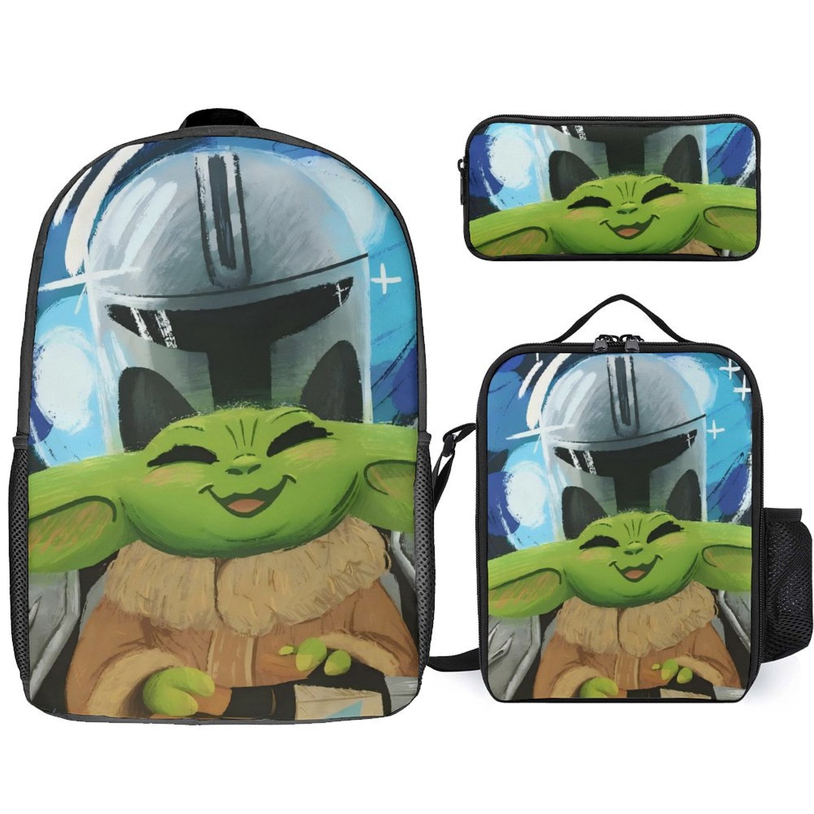 Yoda Backpack Messenger Bag Lunch Bag Pencil Case Set 17 Inch - Walmart.com