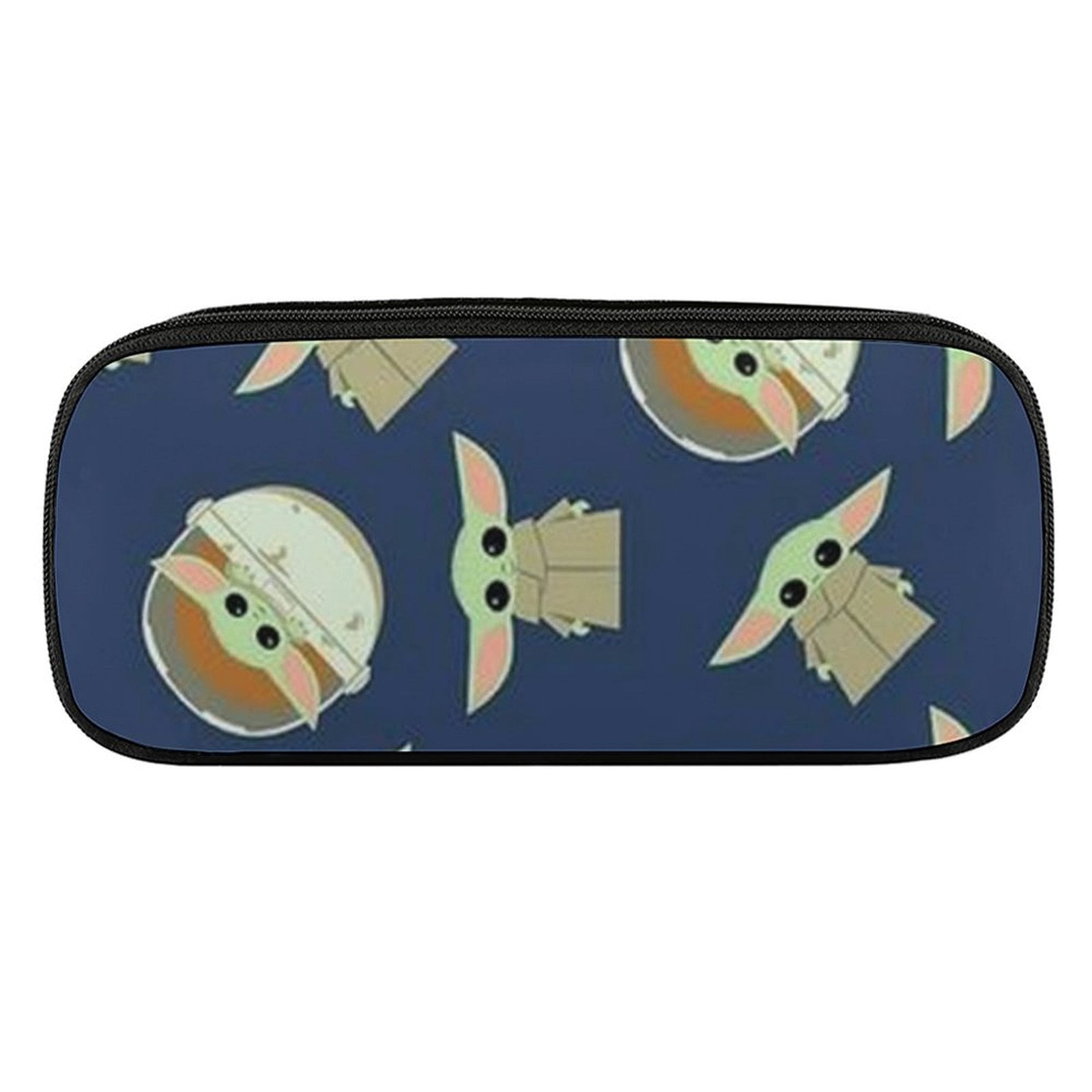 Yoda Cartoon Leather Pencil Bag for Women Men Large Pencil Case Pencil ...