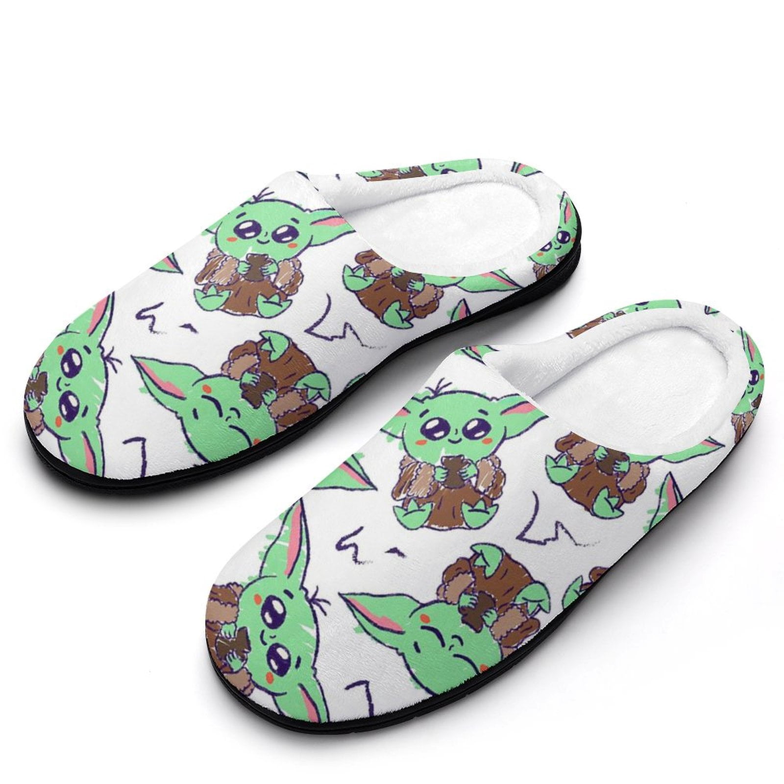 Yoda Cartoon cotton slippers for women winter indoor and outdoor ...