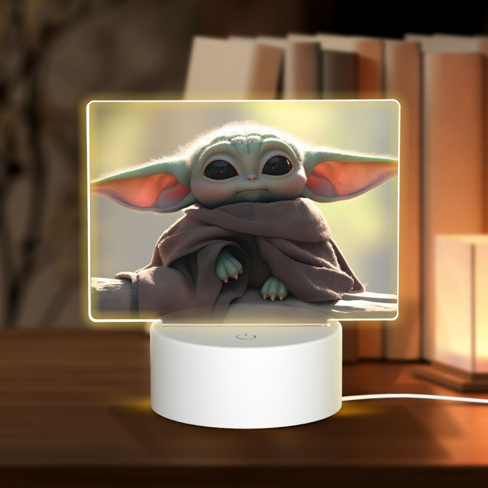 Yoda-Grogu Rectangular Acrylic Night Light USB Cable Lamp Light Display ...