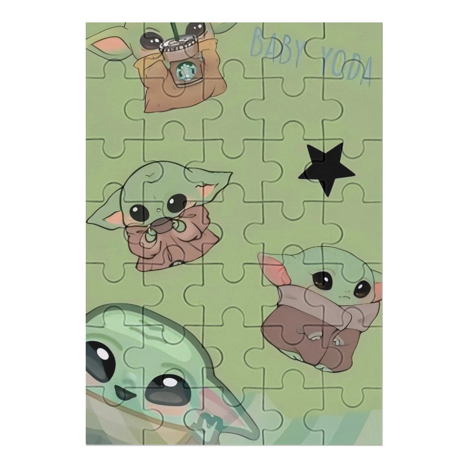 Yoda Jigsaw Puzzle Toy Cartoon Anime Interlocking Puzzle Suitable for ...