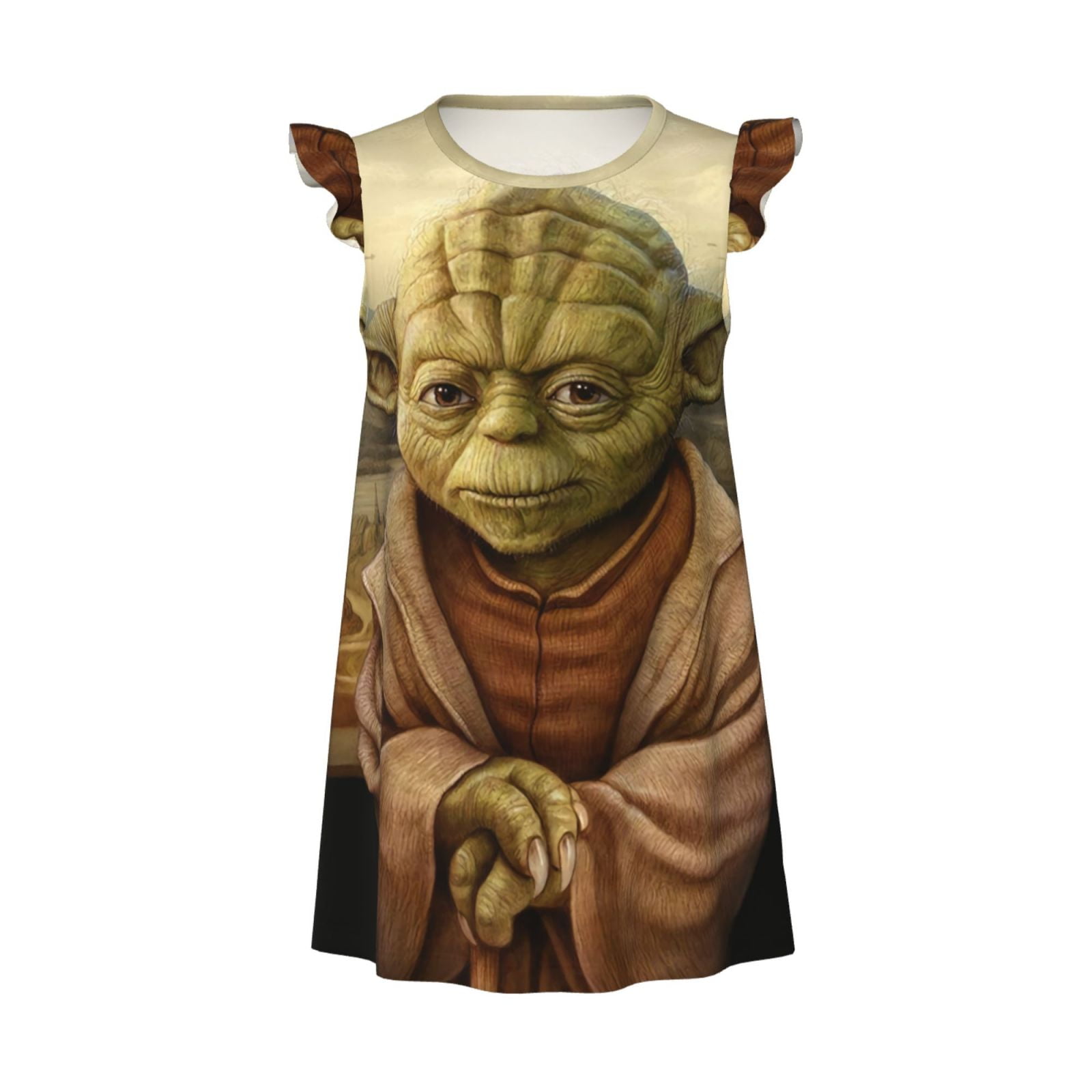 Yoda Little Girls Nightgowns Soft Flutter Sleeve Night Dress Pajamas ...