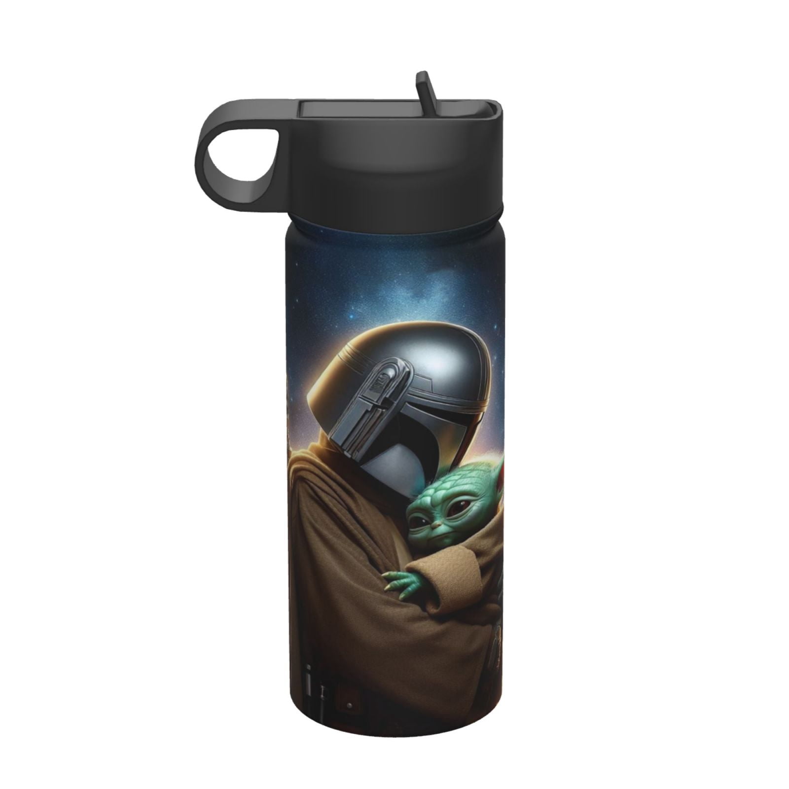 Yoda Stainless Steel Water Bottle Wide Mouth Water Bottle With Straw ...