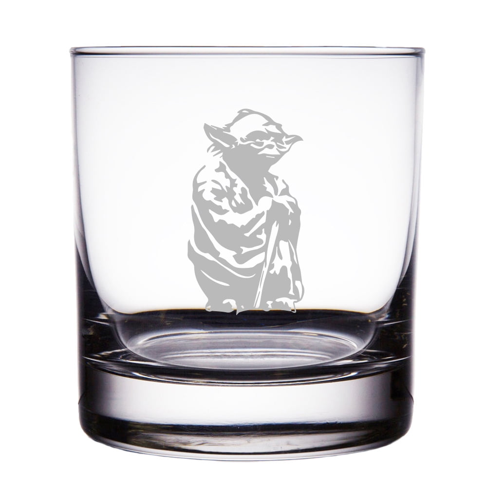 Yoda Star Wars Engraved 10 oz Rock Glass - Walmart.com