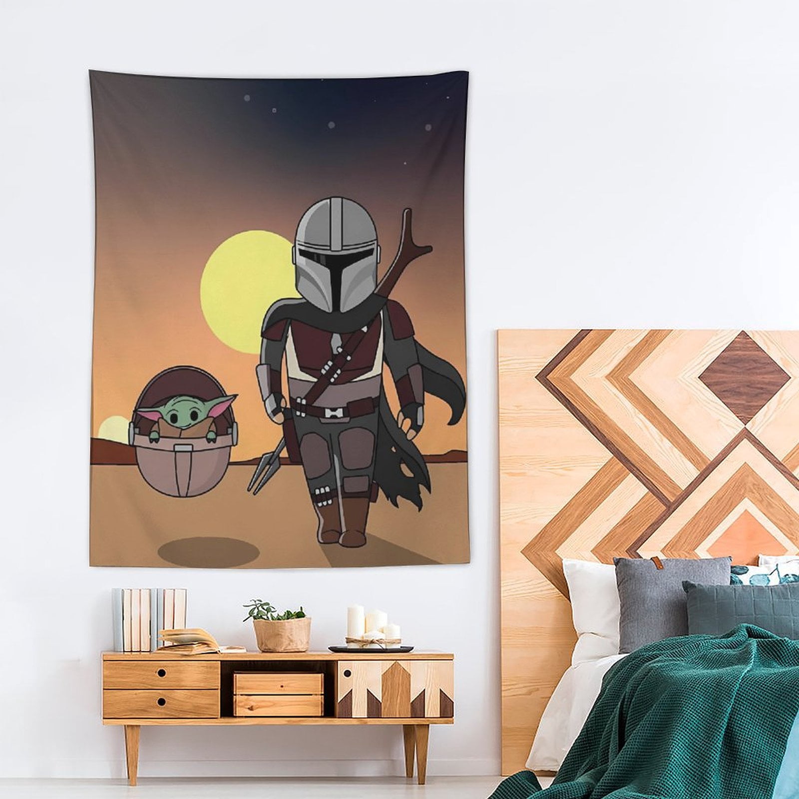 Yoda Tapestry Bedroom Indie Vertical Tapestry Wall Hanging for Living ...