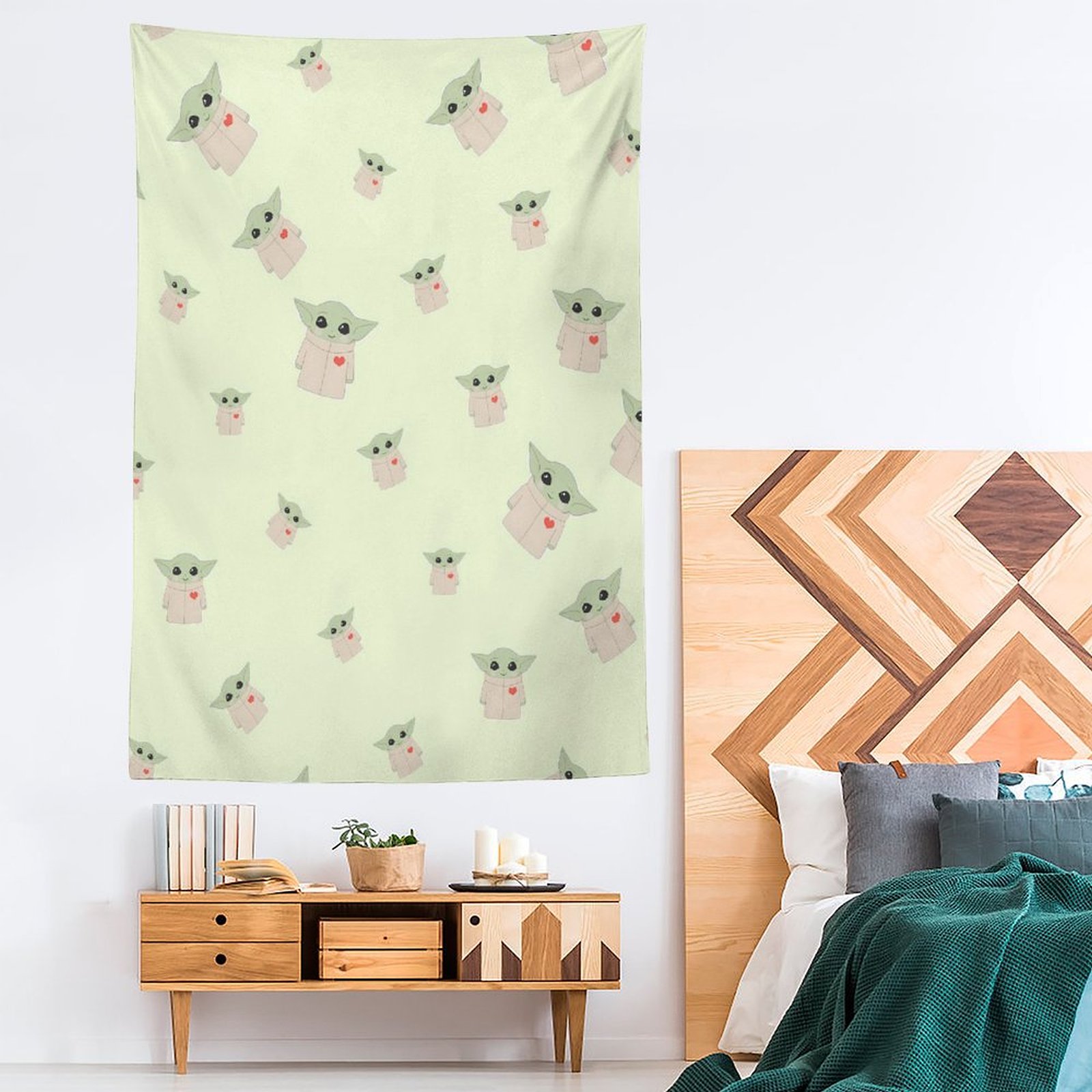Yoda Tapestry Bedroom Indie Vertical Tapestry Wall Hanging for Living ...