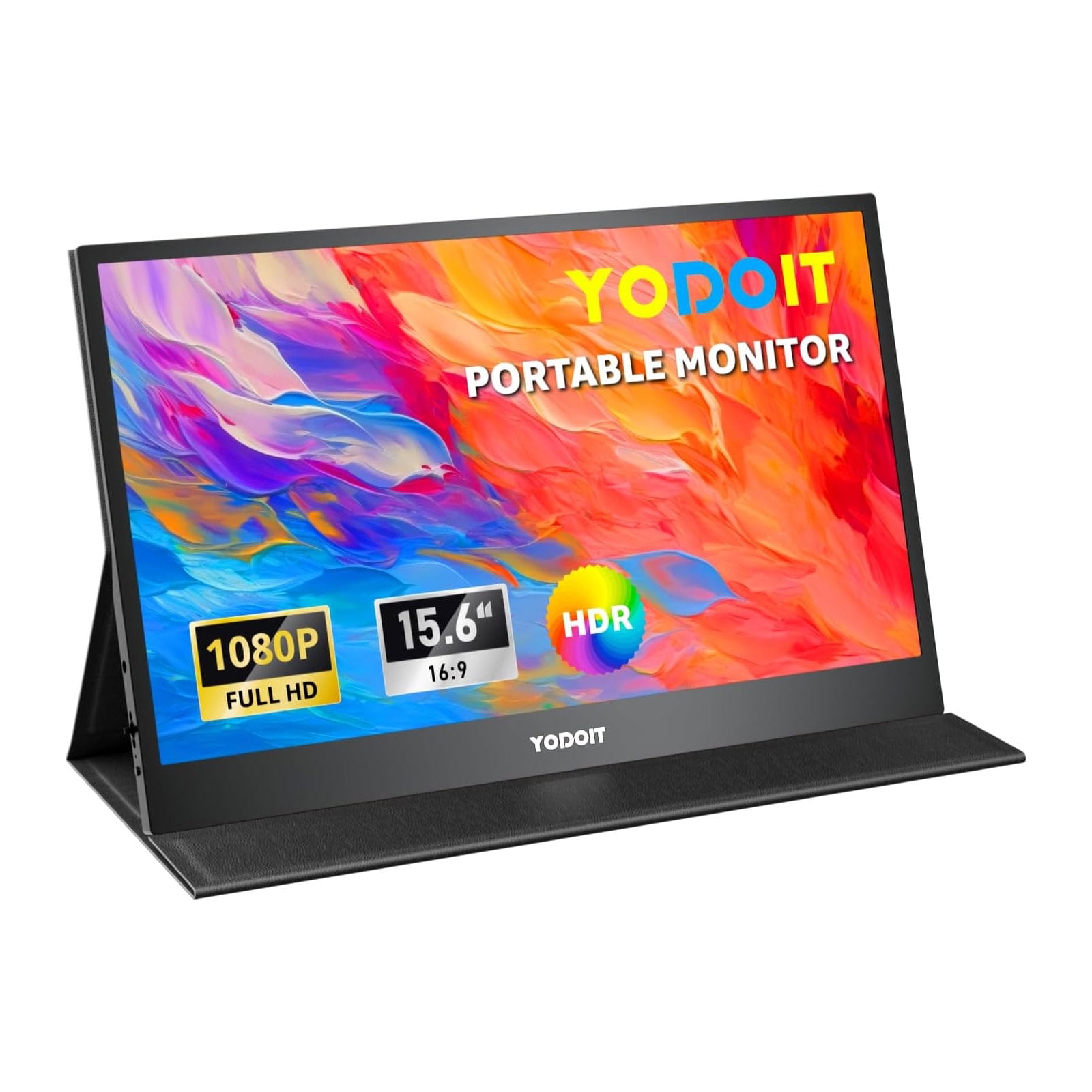 Yodoit Portable Monitor for Laptop 1920×1080 15.6" FHD Travel Monitor ...