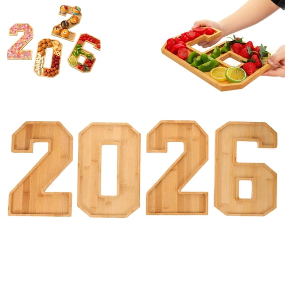 YoeXGDS 1 Set 4PCS 2026 Charcuterie Numbers Fillable Wooden Serving ...