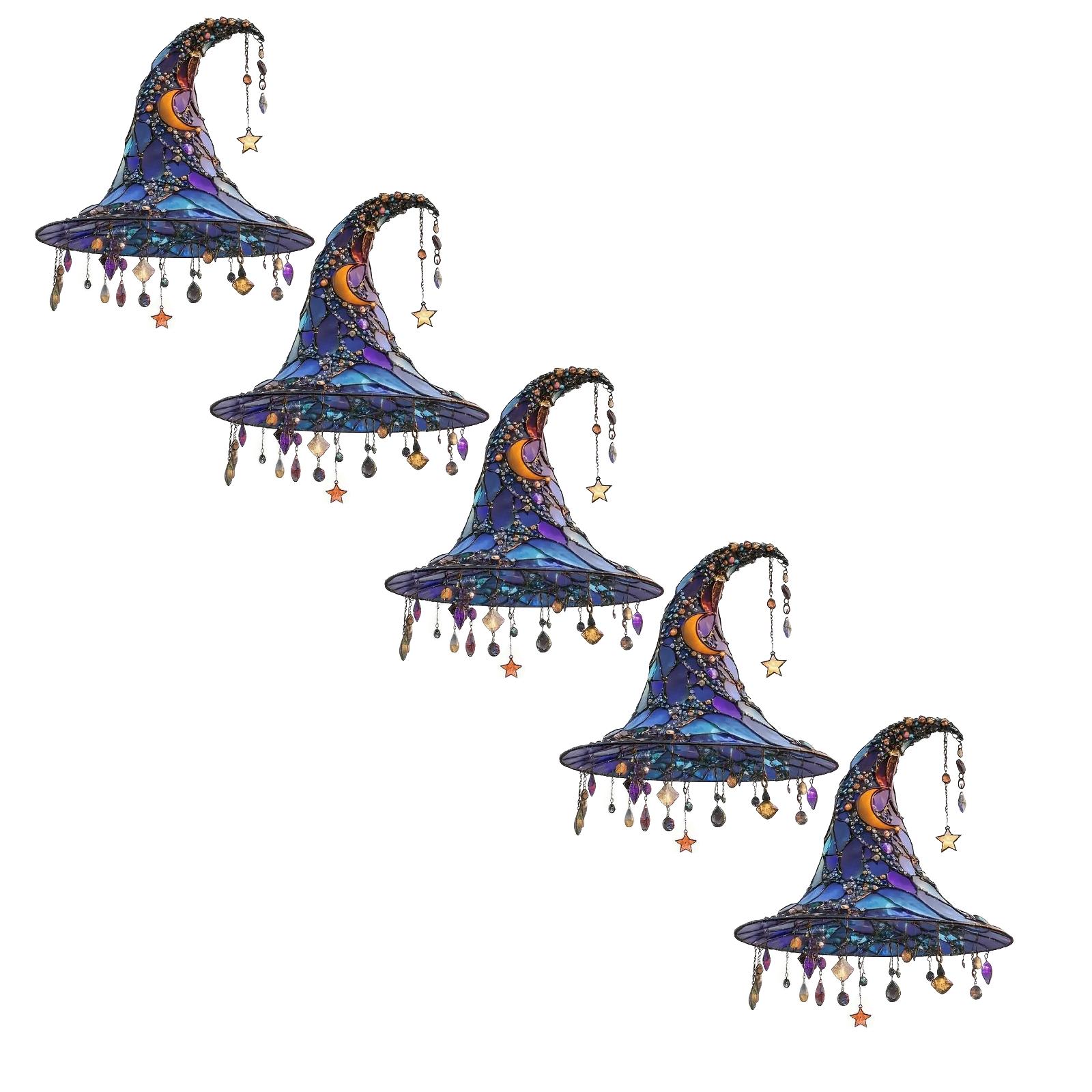 YoeXGDS 8inch Halloween Witch Window Hanging SunCatcher Decor, 2D ...