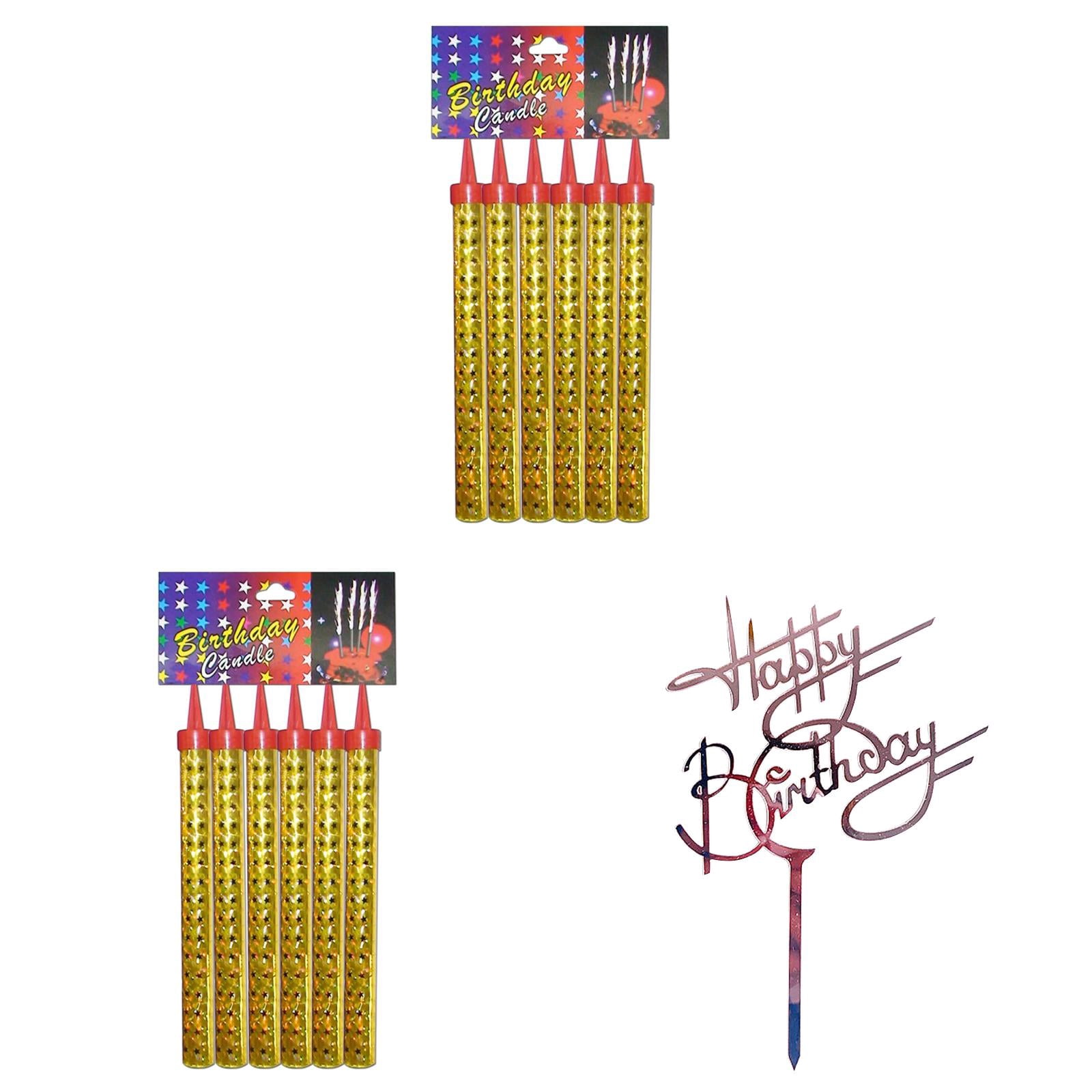 YoeXGDS Birthday Candles, 12PCS Long Birthday Candles, Birthday Cake ...