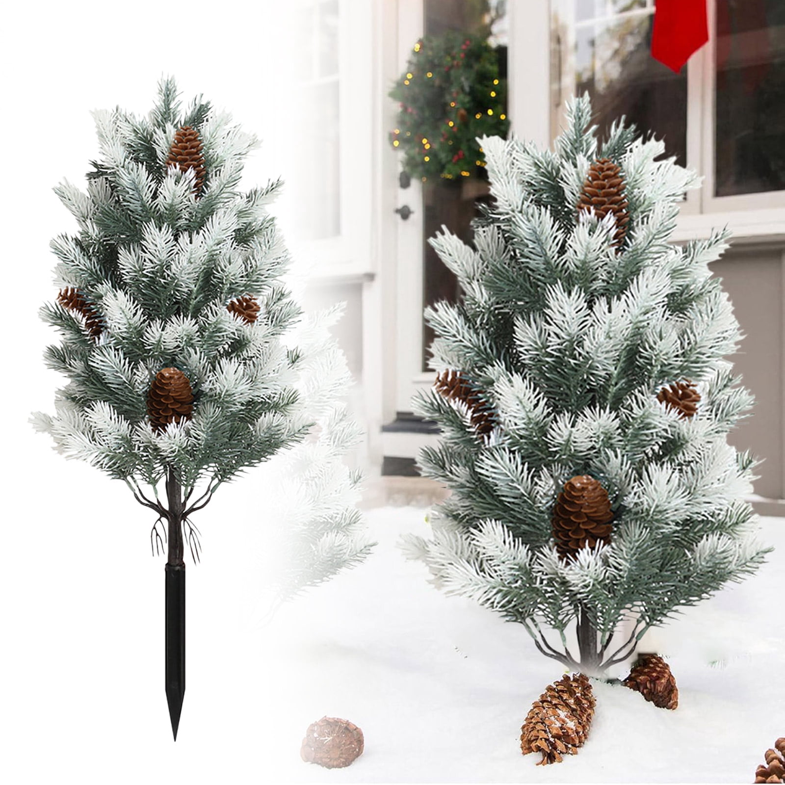 YoeXGDS Christmas Artificial Cedar Topiary Trees, Christmas 19.6/21 ...