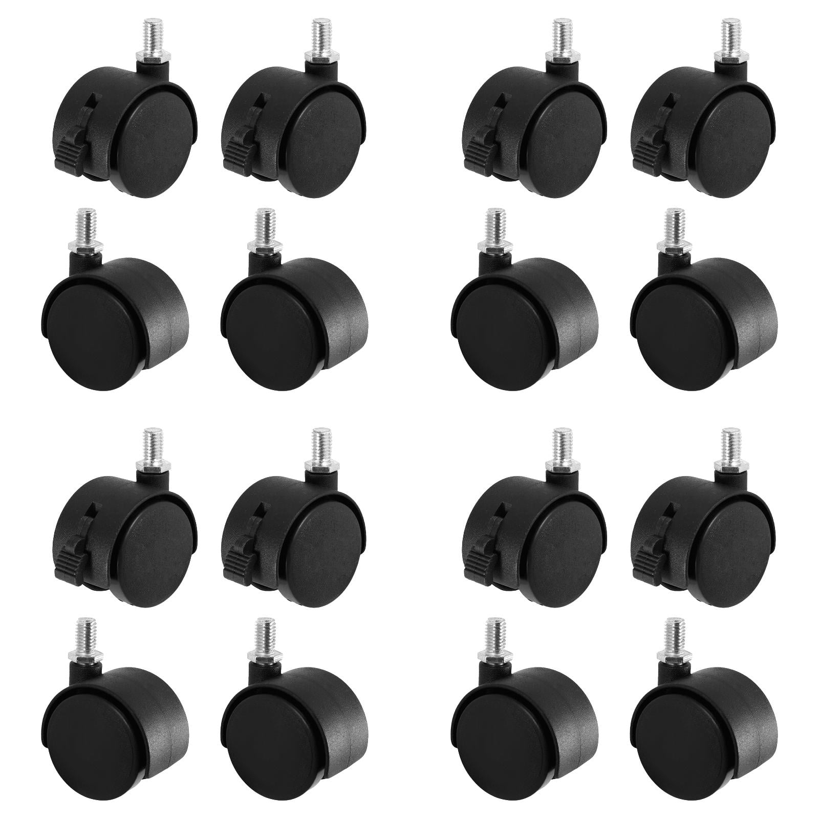 YoeXGDS Set Of 16 1.6 Inch Screw In Caster Wheels, Chair Wheels Twin ...
