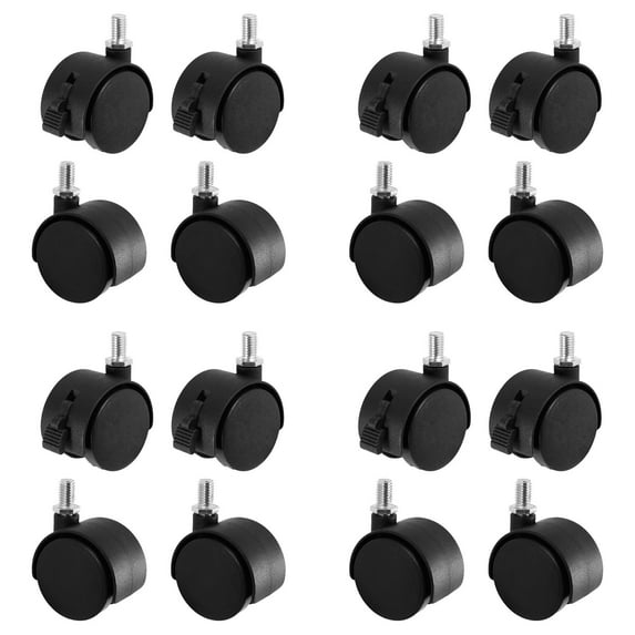 YoeXGDS Set Of 16 1.6 Inch Screw In Caster Wheels, Chair Wheels Twin ...