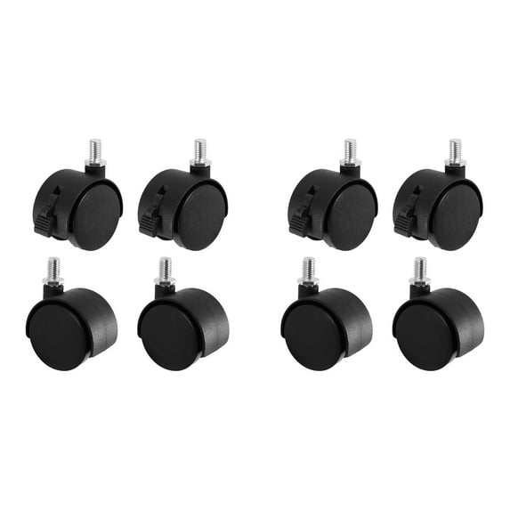 YoeXGDS Set Of 8 1.6 Inch Screw In Caster Wheels, Chair Wheels Twin ...
