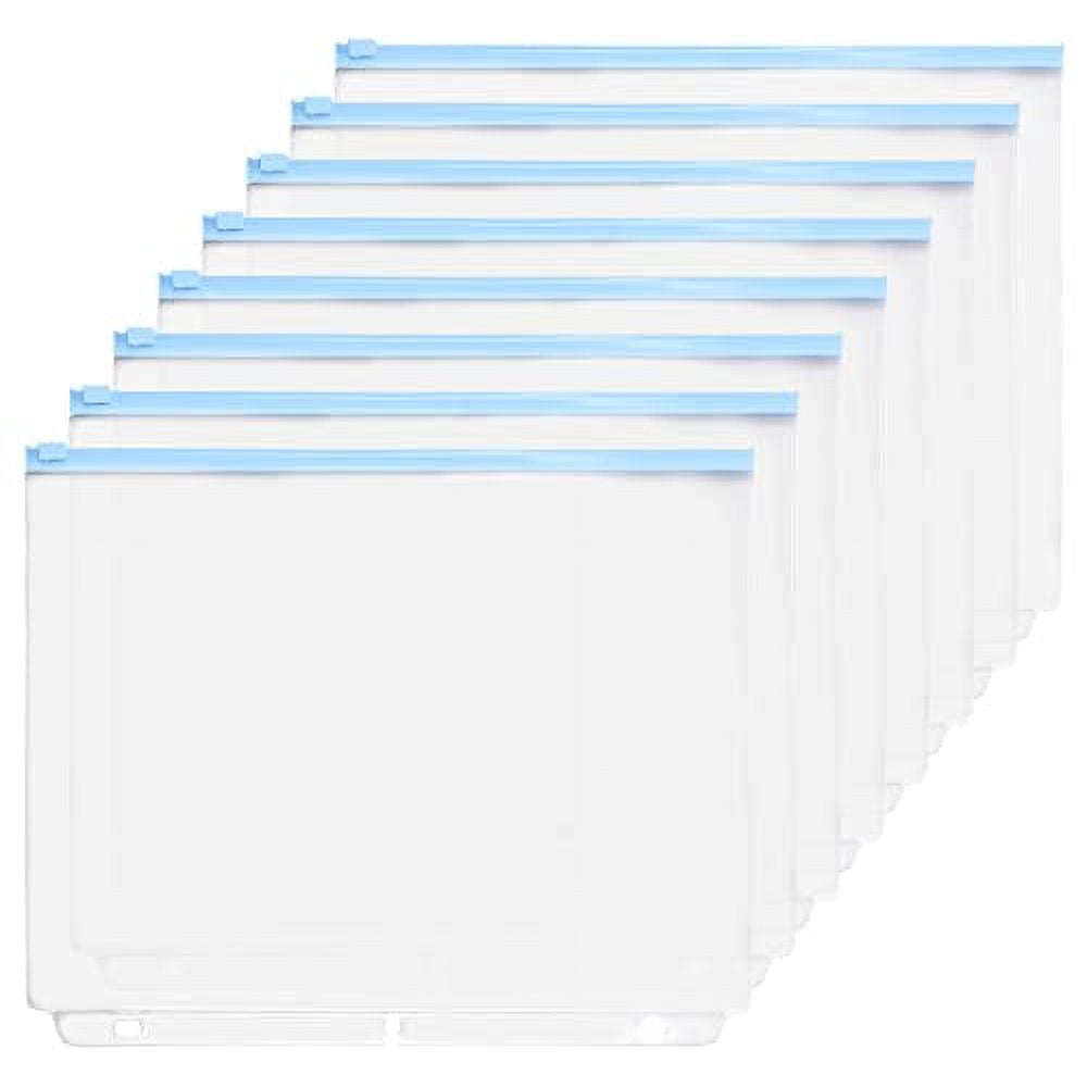 YoeeJob 3 Holes Clear PVC Zipper Binder Pocket Insert Pages Letter Size ...